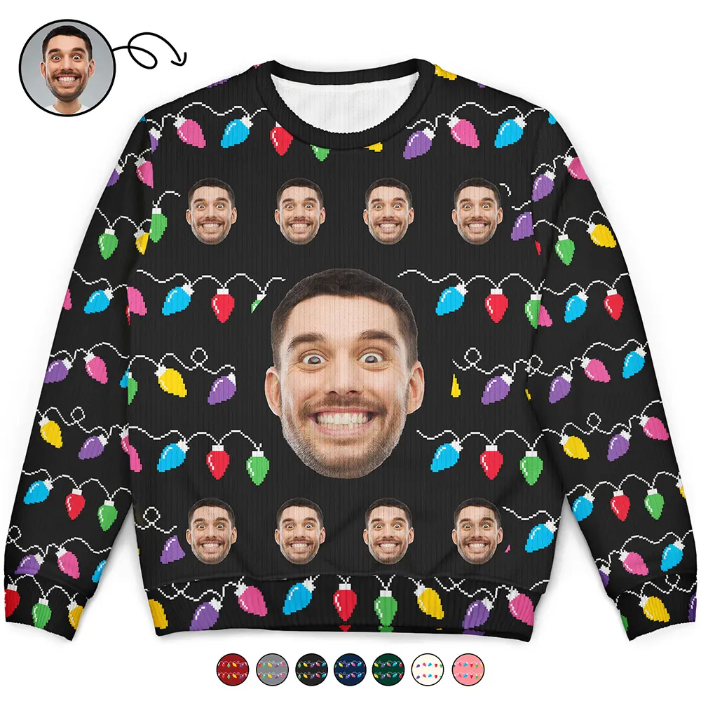 Custom Photo This Is My Ugly Sweater - Personalized Unisex Ugly Sweate ...