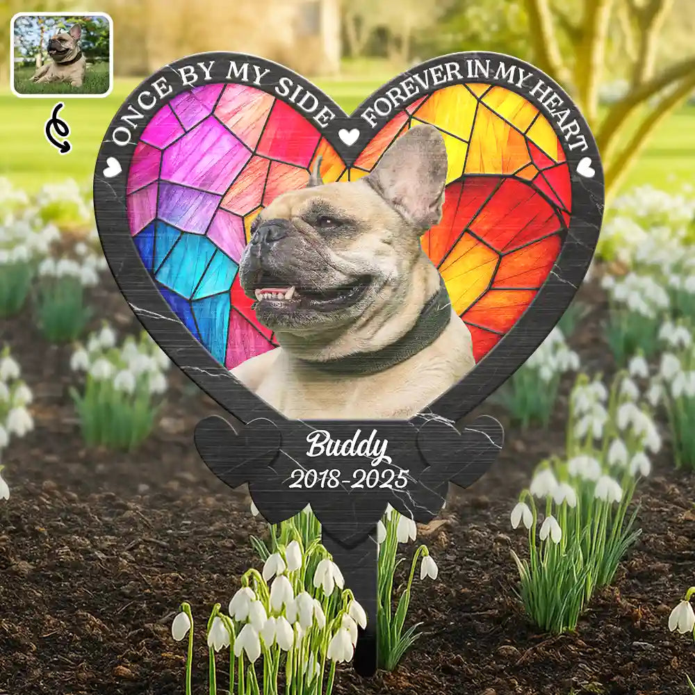 Custom Photo Once By My Side Forever In My Heart - Personalized Metal – Wander Prints