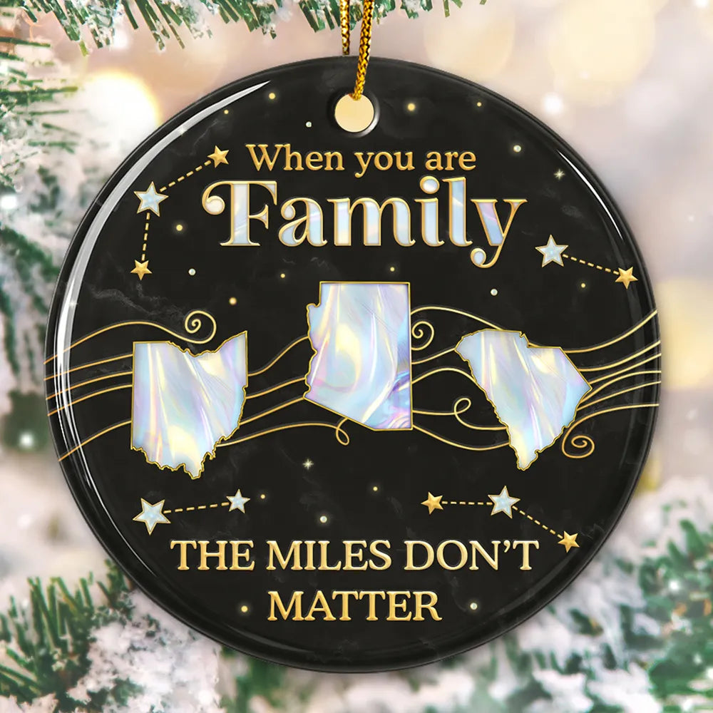 Long Distance The Miles Don't Matter 3D Nacre Effect - Personalized Ci – Wander Prints