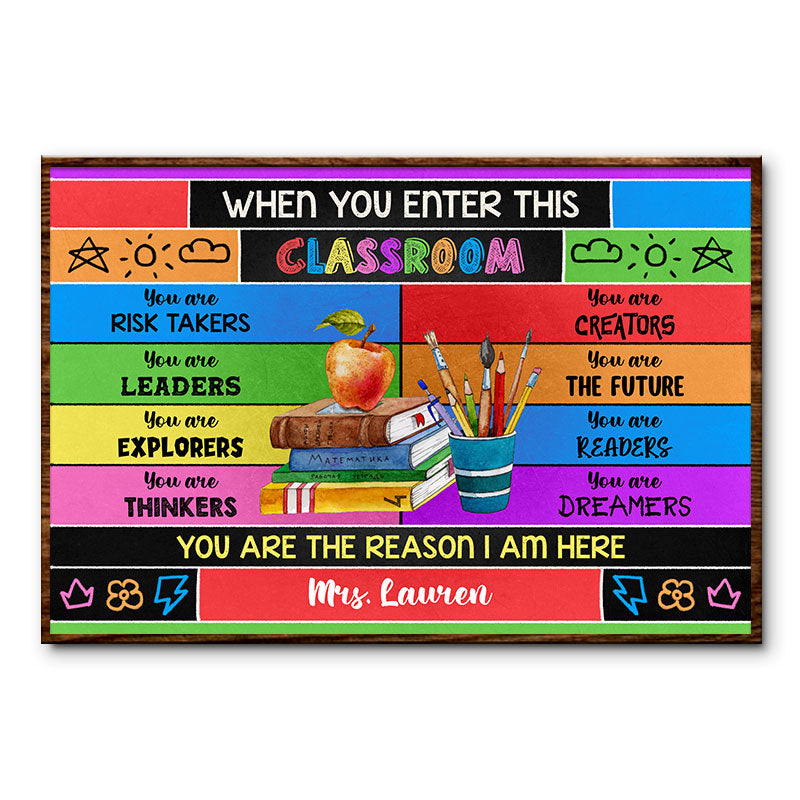 Personalized Teacher You Are The Reason Custom Poster, Classroom Decor ...