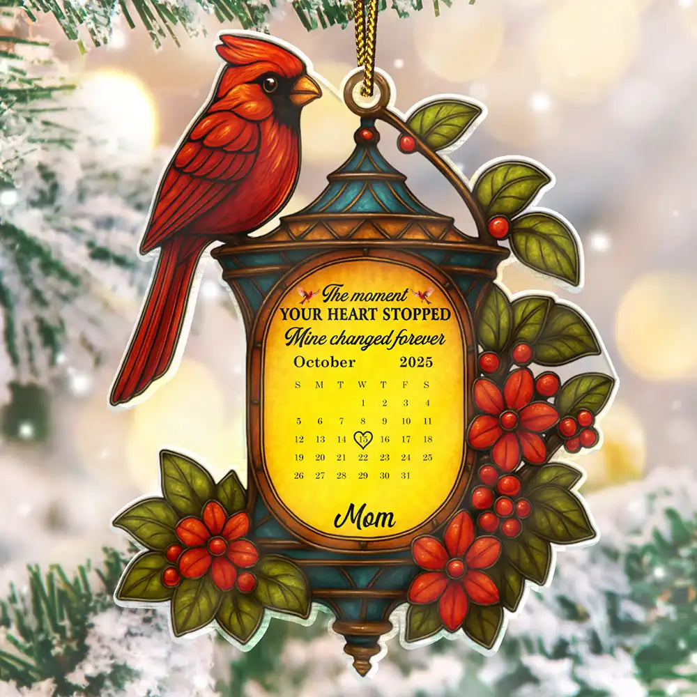 Calendar Memorial Christmas Lantern The Moment Your Heart Stopped - Pe ...