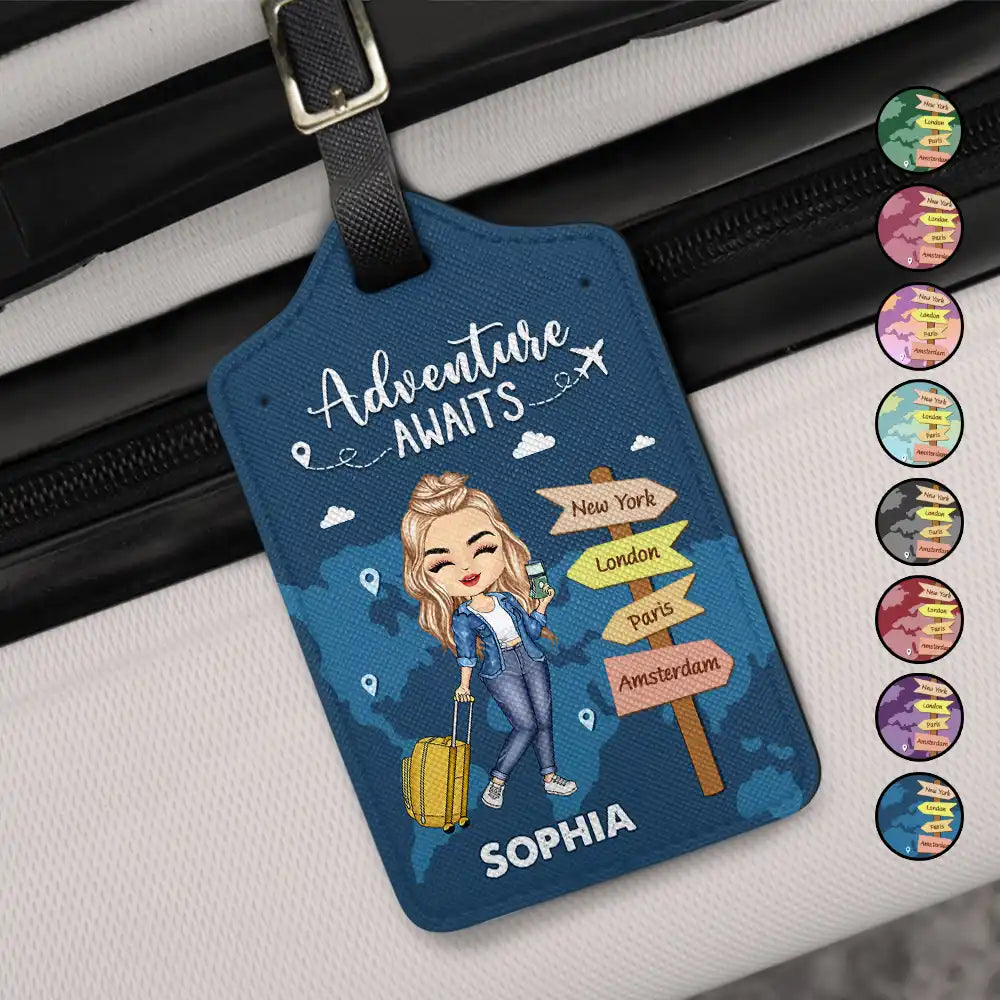 Adventure Awaits Travel Is My Therapy - Personalized Luggage Tag ...