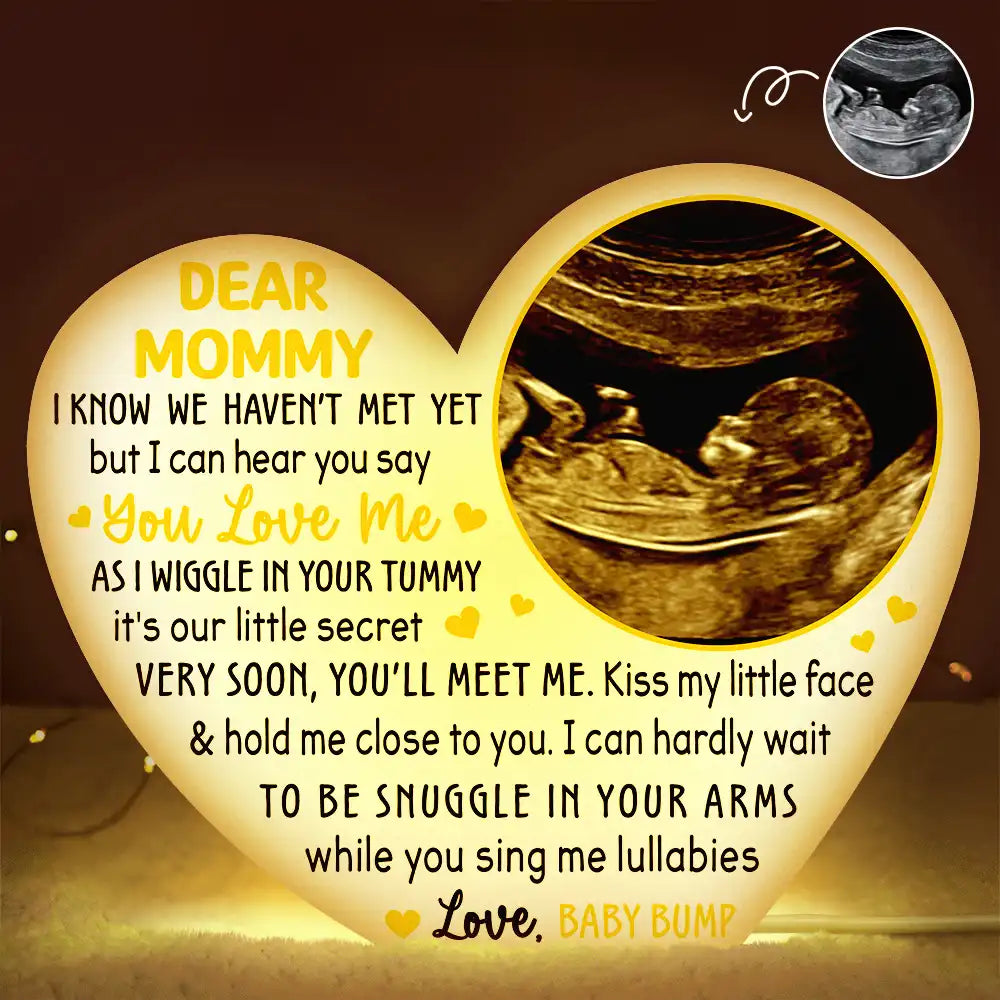 Custom Photo Dear Mommy Daddy Love From The Bump - Personalized Custom – Wander Prints