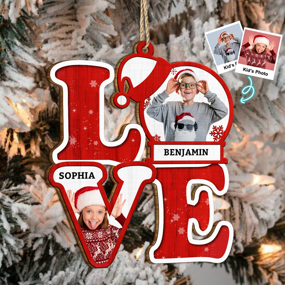 Custom Photo Love Family Kids Dogs Cats - Christmas, Loving Gift For P ...