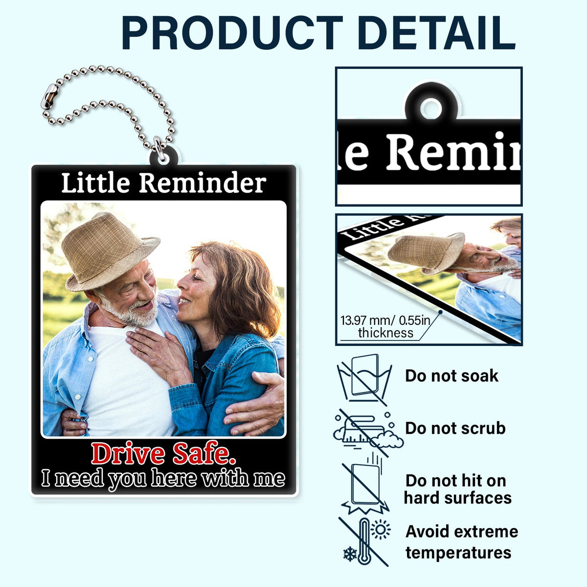 Custom Photo Drive Safe I Need You Here With Me - Gift For Boyfriends ...