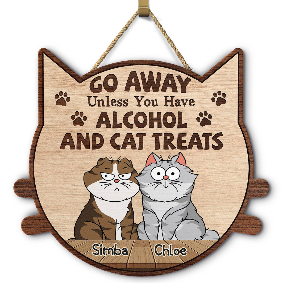 Go Away Unless You Have Alcohol And Cat Treats Funny Cartoon Cat - Gif ...