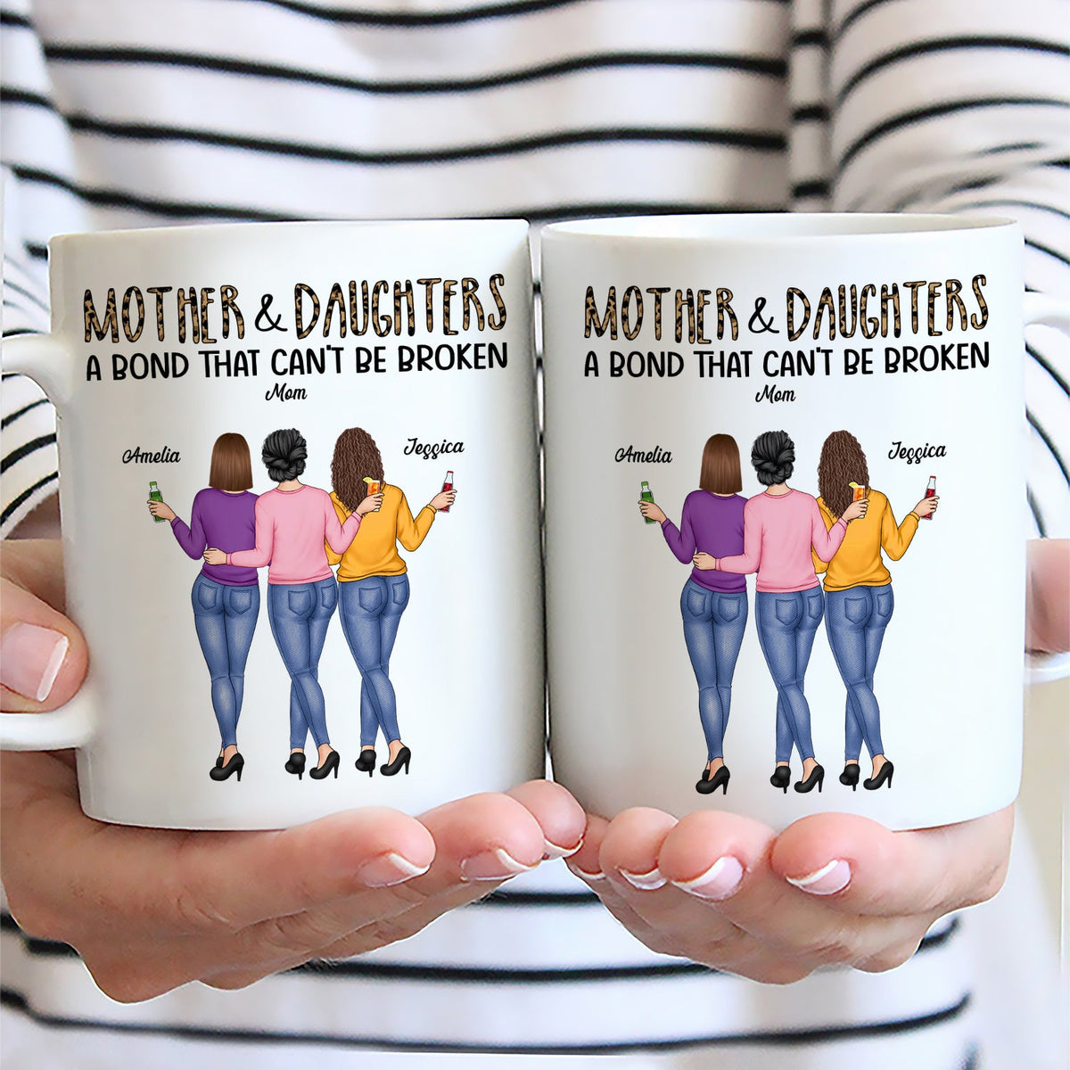 Mother & Daughters A Bond That Can't Be Broken - Gift For Mom, Mother ...