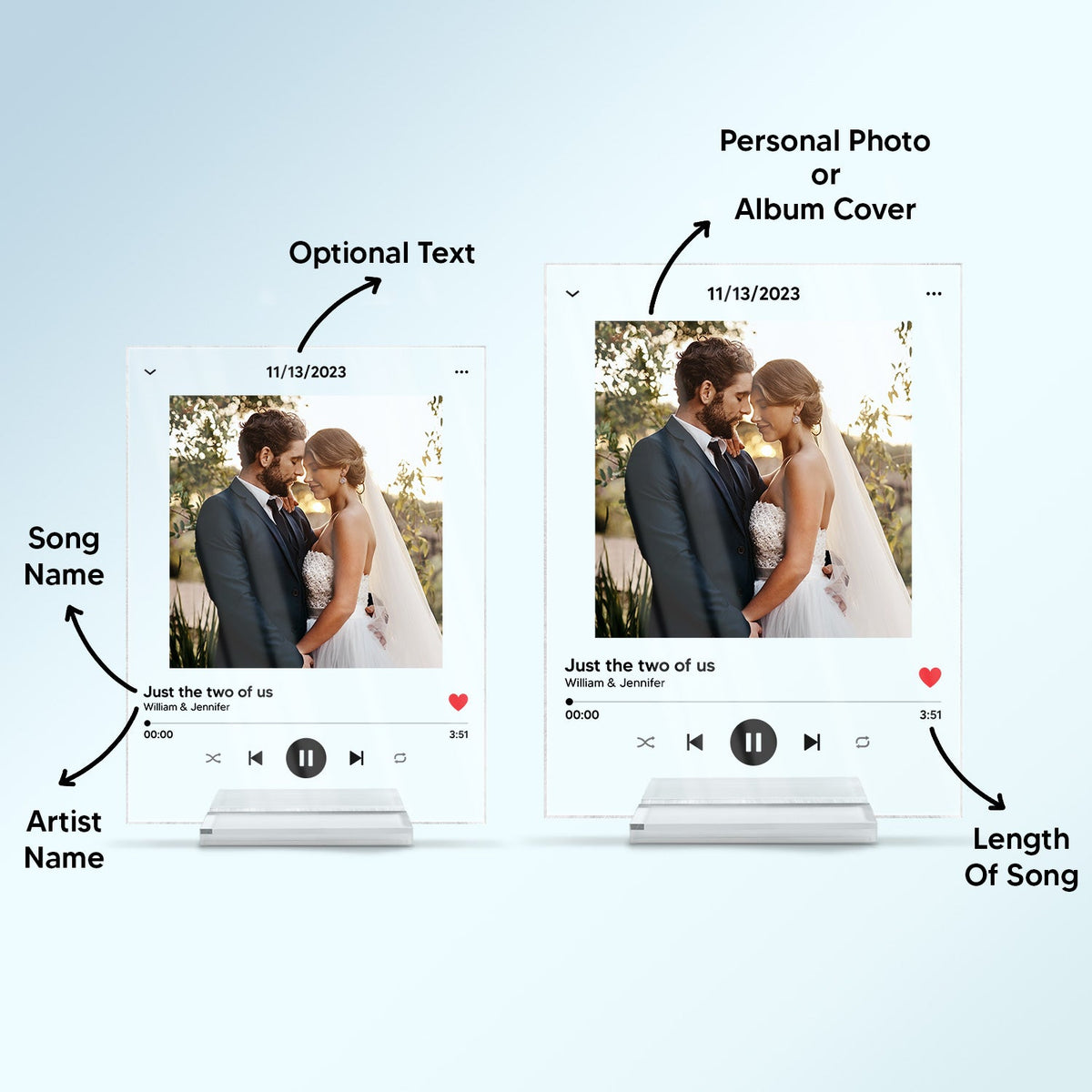 Custom Photo Couple Love Song - Gift For Couples - Personalized Vertic ...