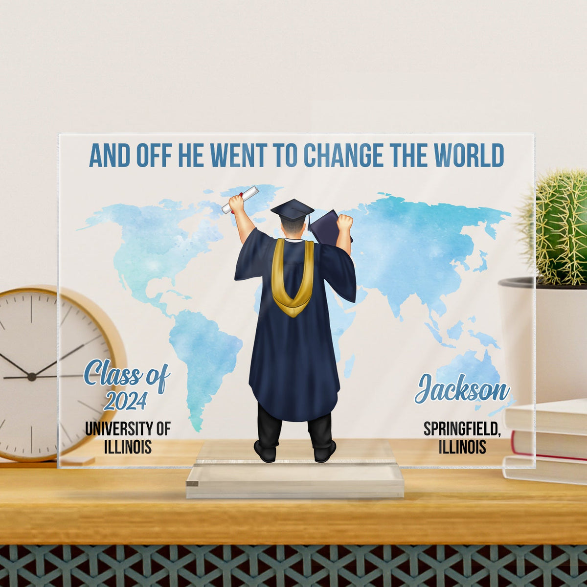 And Off She Went To Change The World - Graduation Gift, Gift For Frien ...