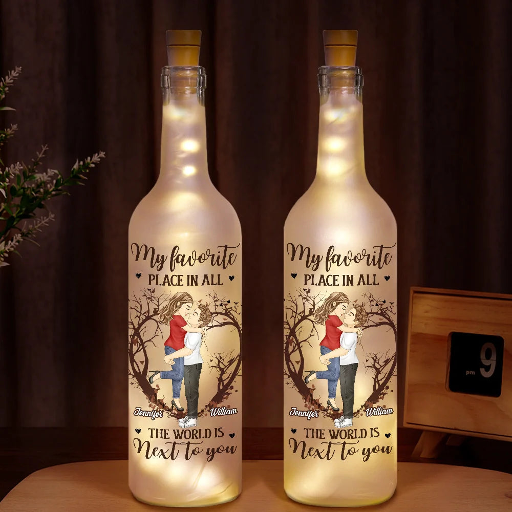 Couple Favorite Place In All The World - Personalized Bottle Light ...