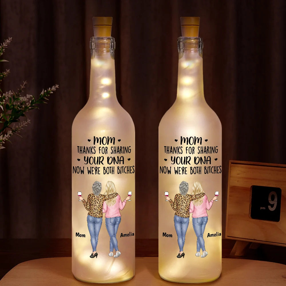 Mom Thanks For Sharing Your DNA - Personalized Bottle Light – Wander Prints