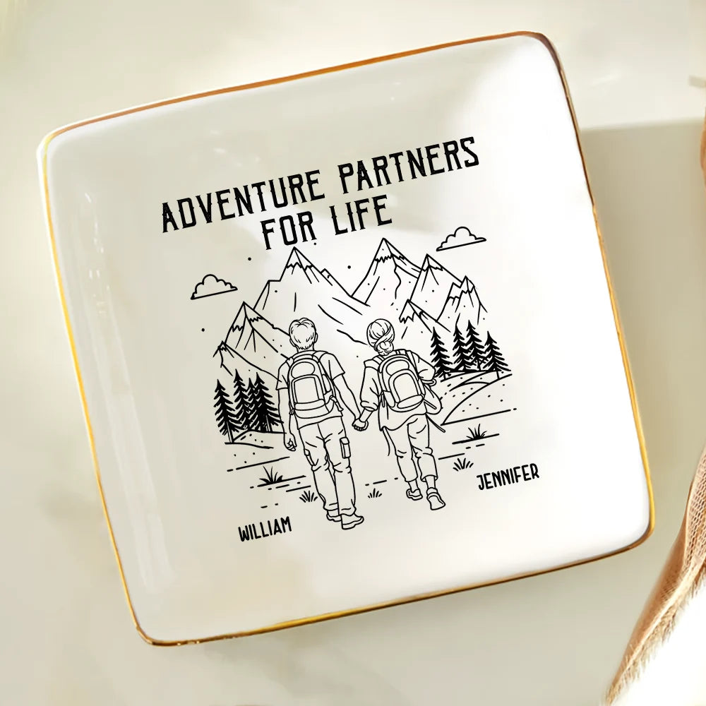 Adventure Partners For Life - Personalized Ring Dish – Wander Prints