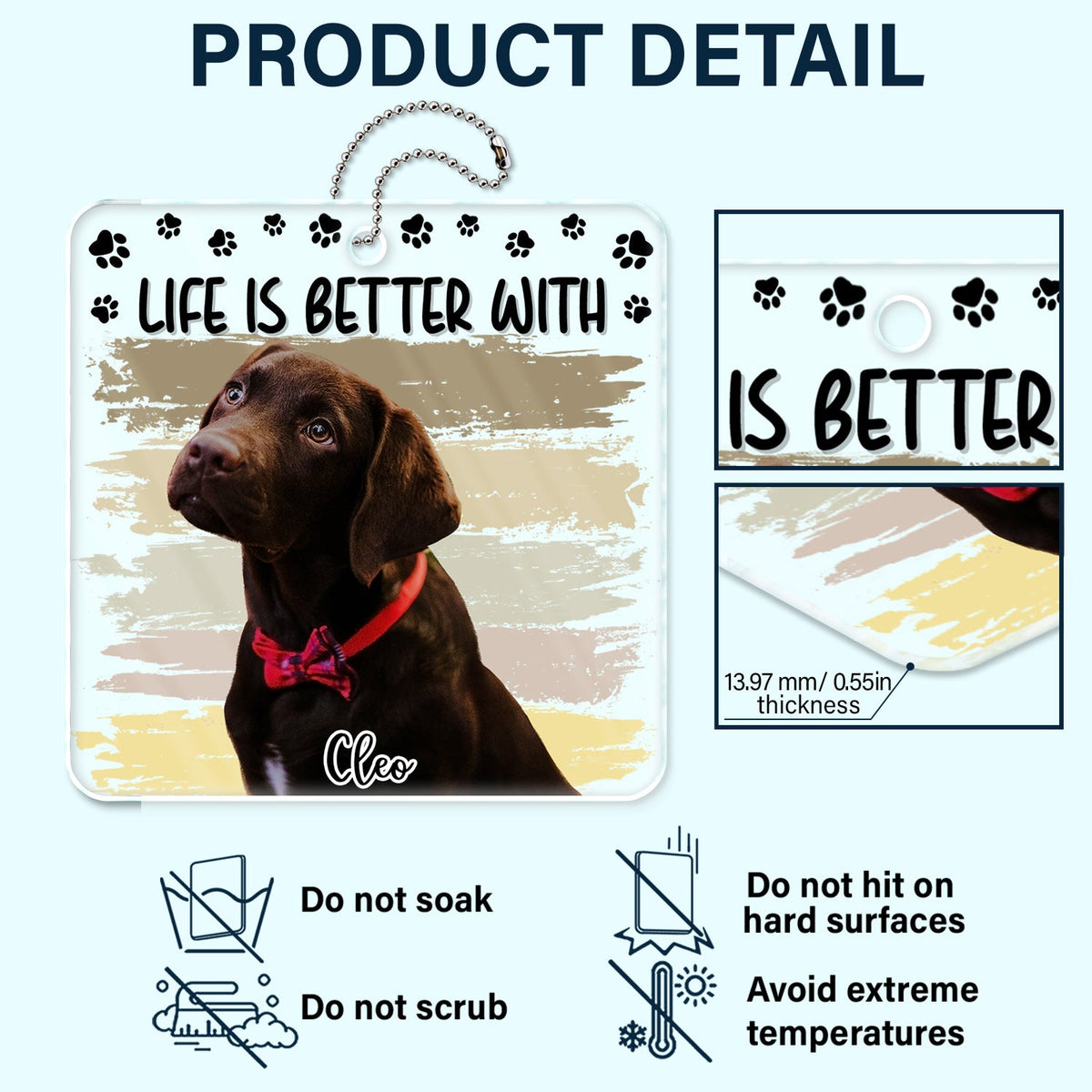 Custom Photo Life Is Better With Dog Cat - Gift For Pet Lovers - Perso ...