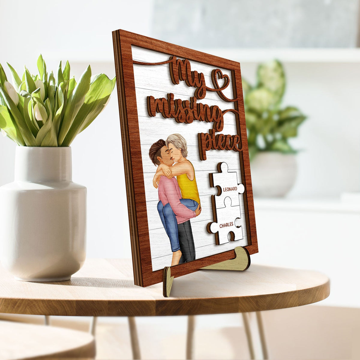 My Missing Piece Kissing Couple - Gift For Couples, Husband, Wife - Pe ...