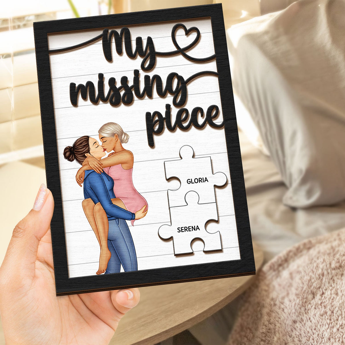 My Missing Piece Kissing Couple - Gift For Couples, Husband, Wife - Pe ...