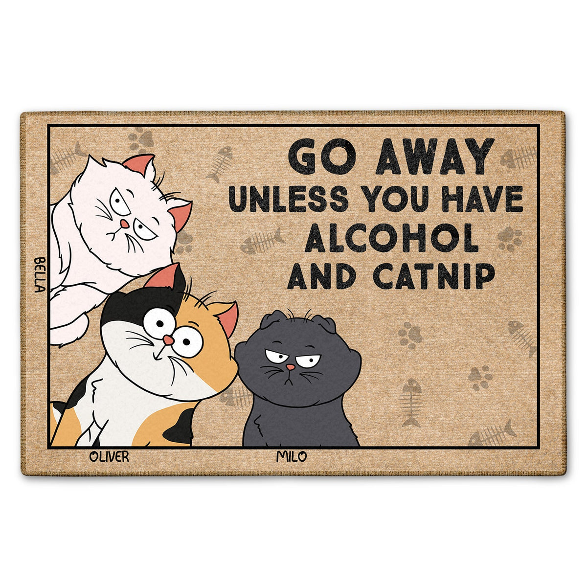 Go Away Unless You Have Alcohol And Catnip Funny Cartoon Cat - Gift Fo ...