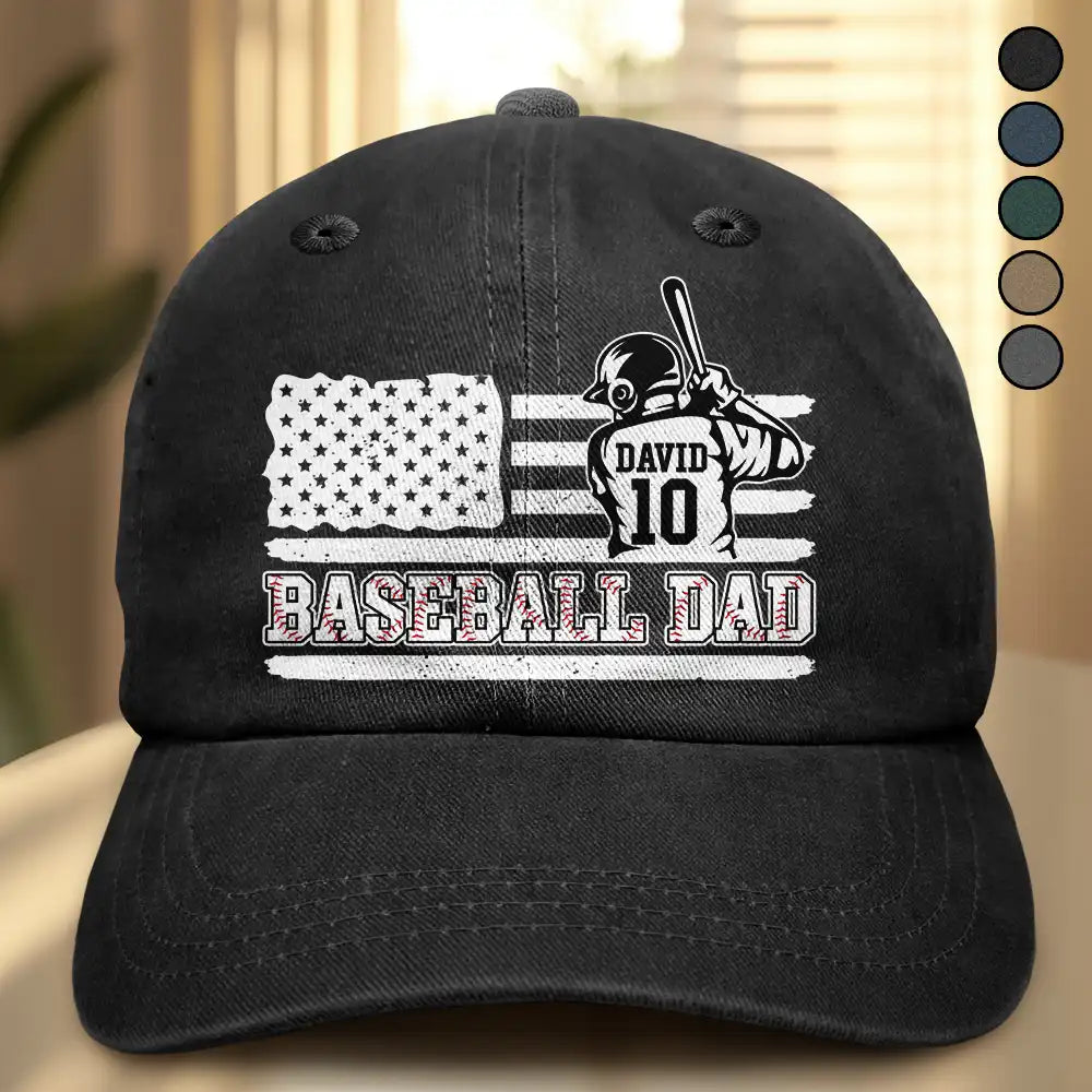 Baseball Dad - Personalized Vintage Washed Denim Cap – Wander Prints