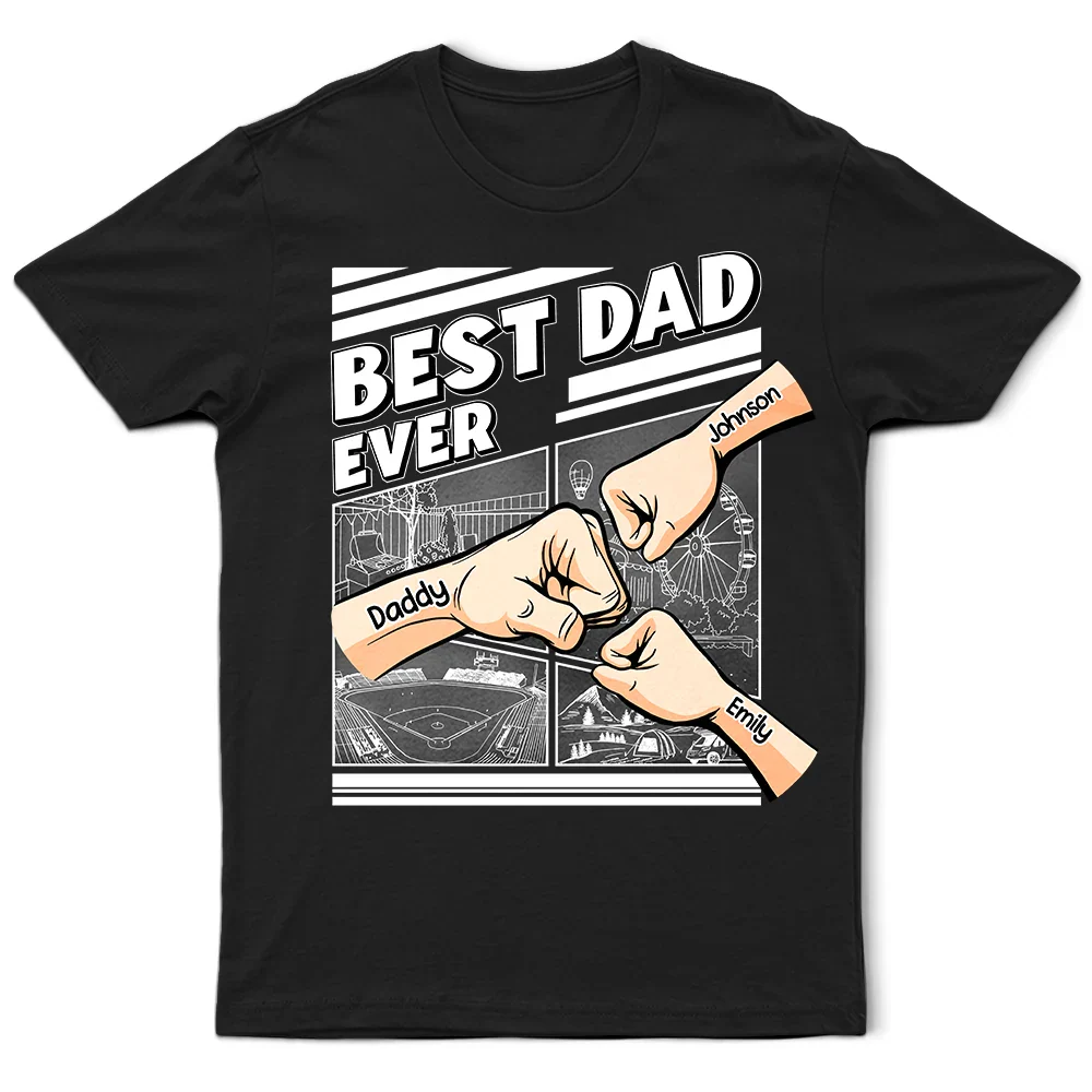 Best Dad Grandpa Hand Punch Side View - Personalized T Shirt – Wander ...
