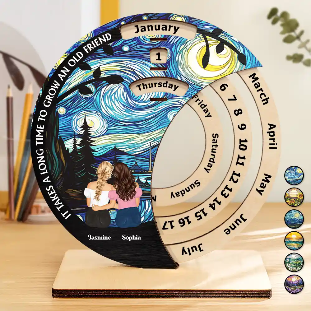 Bestie Forever - Personalized Spinning Perpetual Desk Calendar – Wander ...