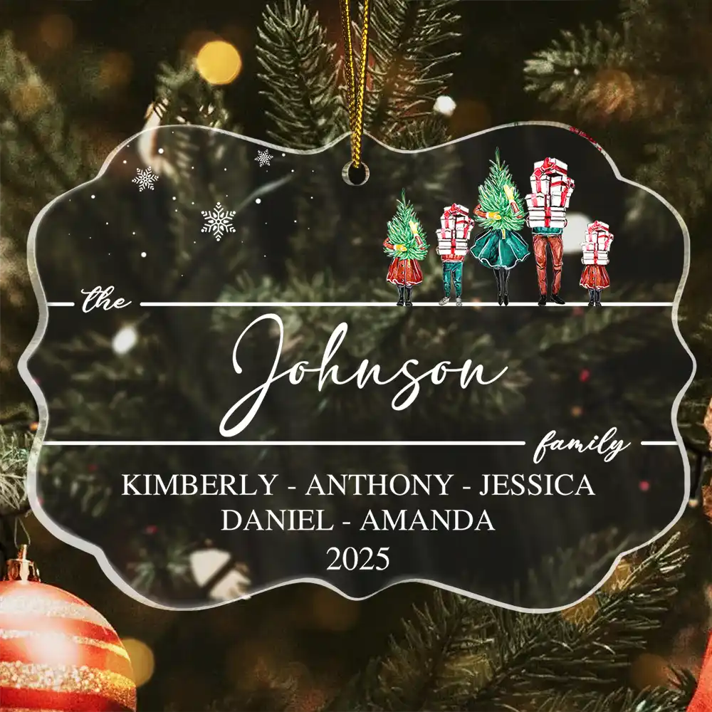 Christmas Family Members Holiday Shopping Watercolor - Personalized Me ...
