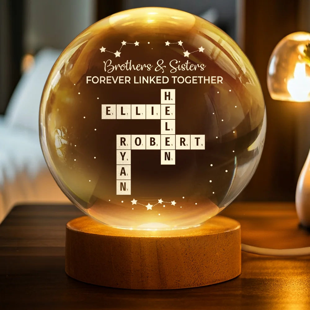 Crossword Family Relationship Forever Linked Together - Personalized C ...