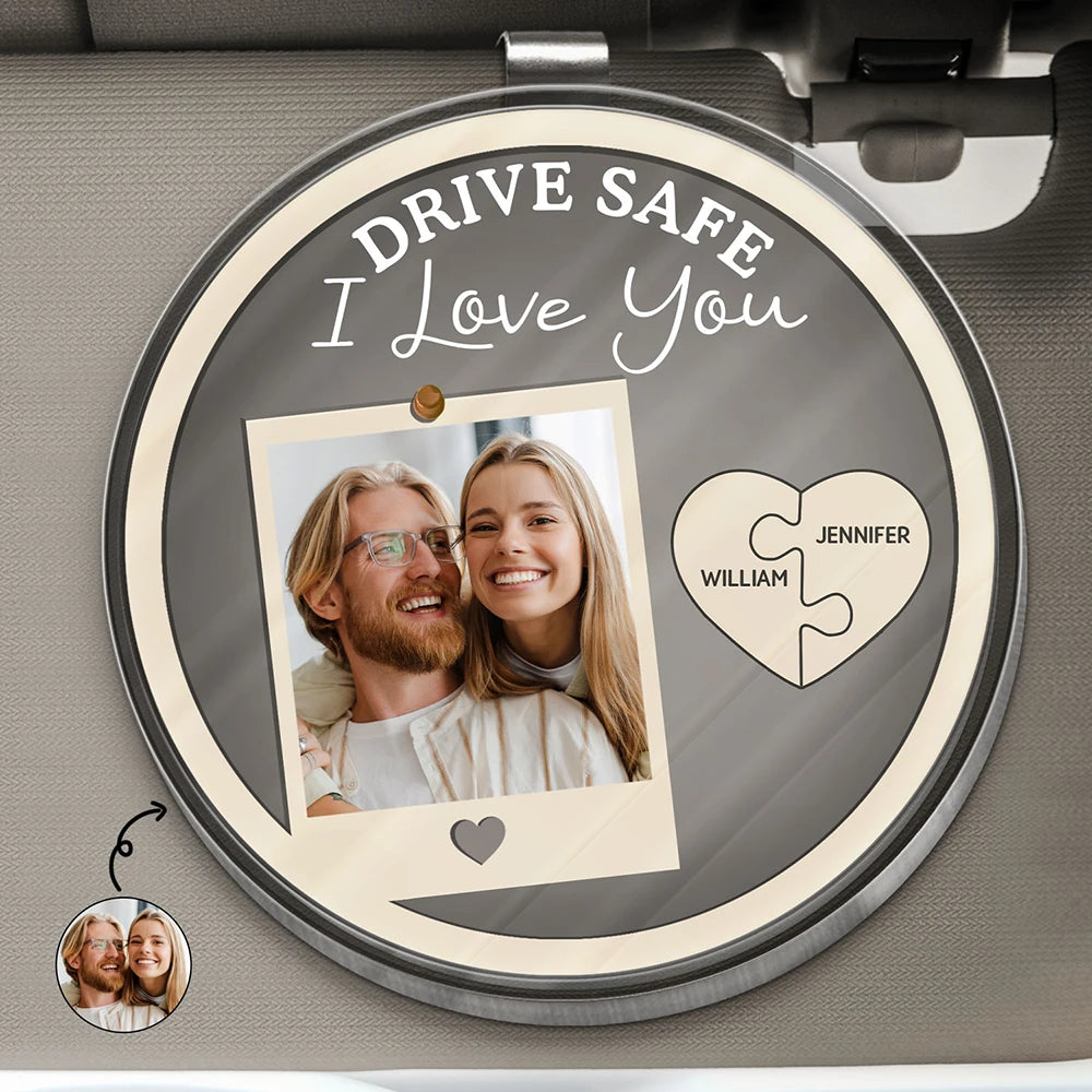 Custom Photo Drive Safe I Love You Couple - Personalized Custom Shaped ...