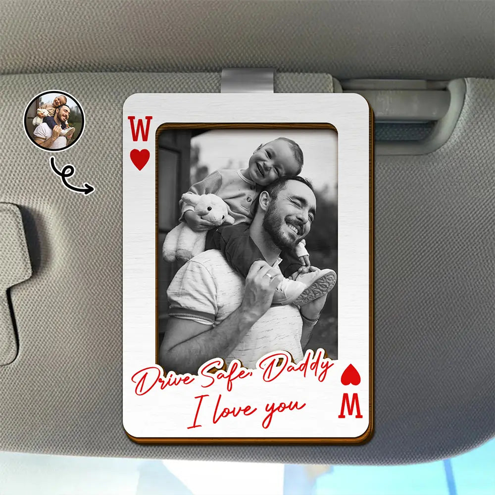 Custom Photo Drive Safe We Love You Playing Card - Personalized Custom ...