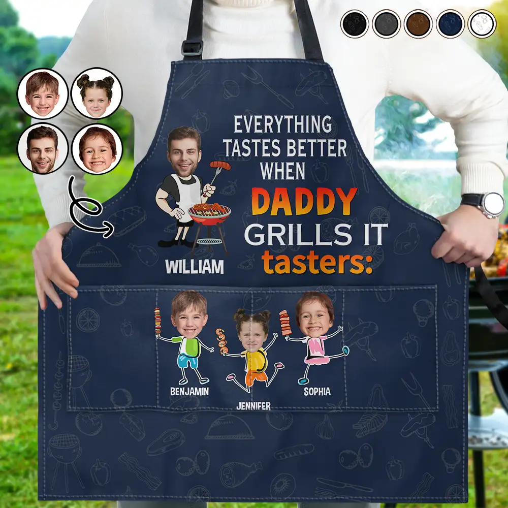 Custom Photo Everything Tastes Better When Daddy Grills It - Personali ...
