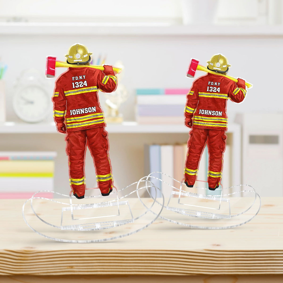 Firefighter Uniform - Gift For Firefighter - Personalized Acrylic Shak ...