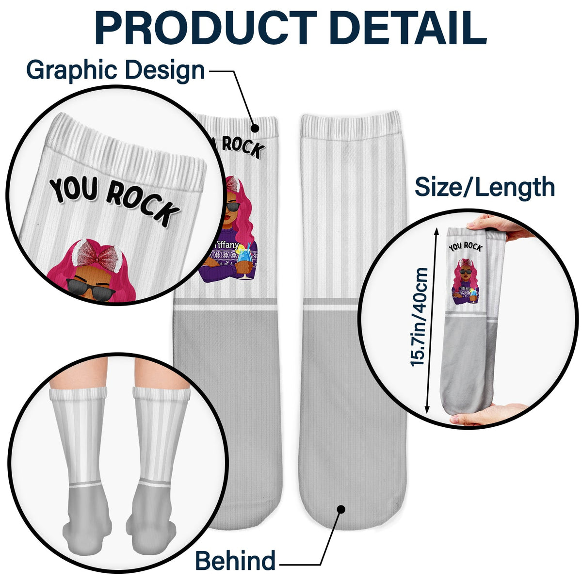You Rock My Socks - Christmas Gift For Couples - Personalized Socks - Wander Prints™
