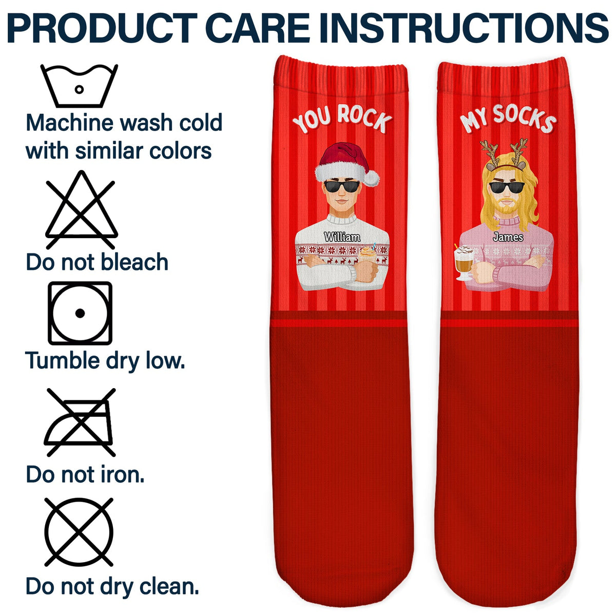 You Rock My Socks - Christmas Gift For Couples - Personalized Socks ...