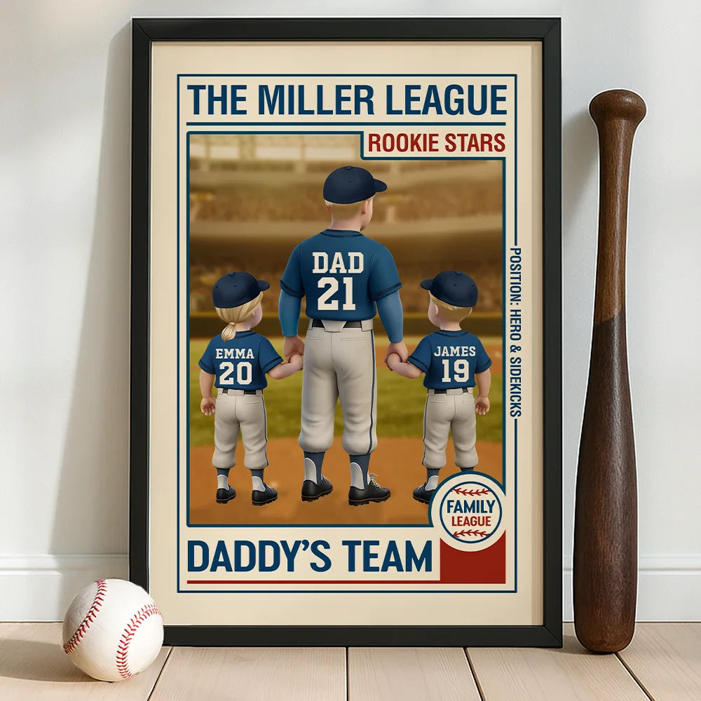 Family League Daddy's Team - Personalized Poster – Wander Prints