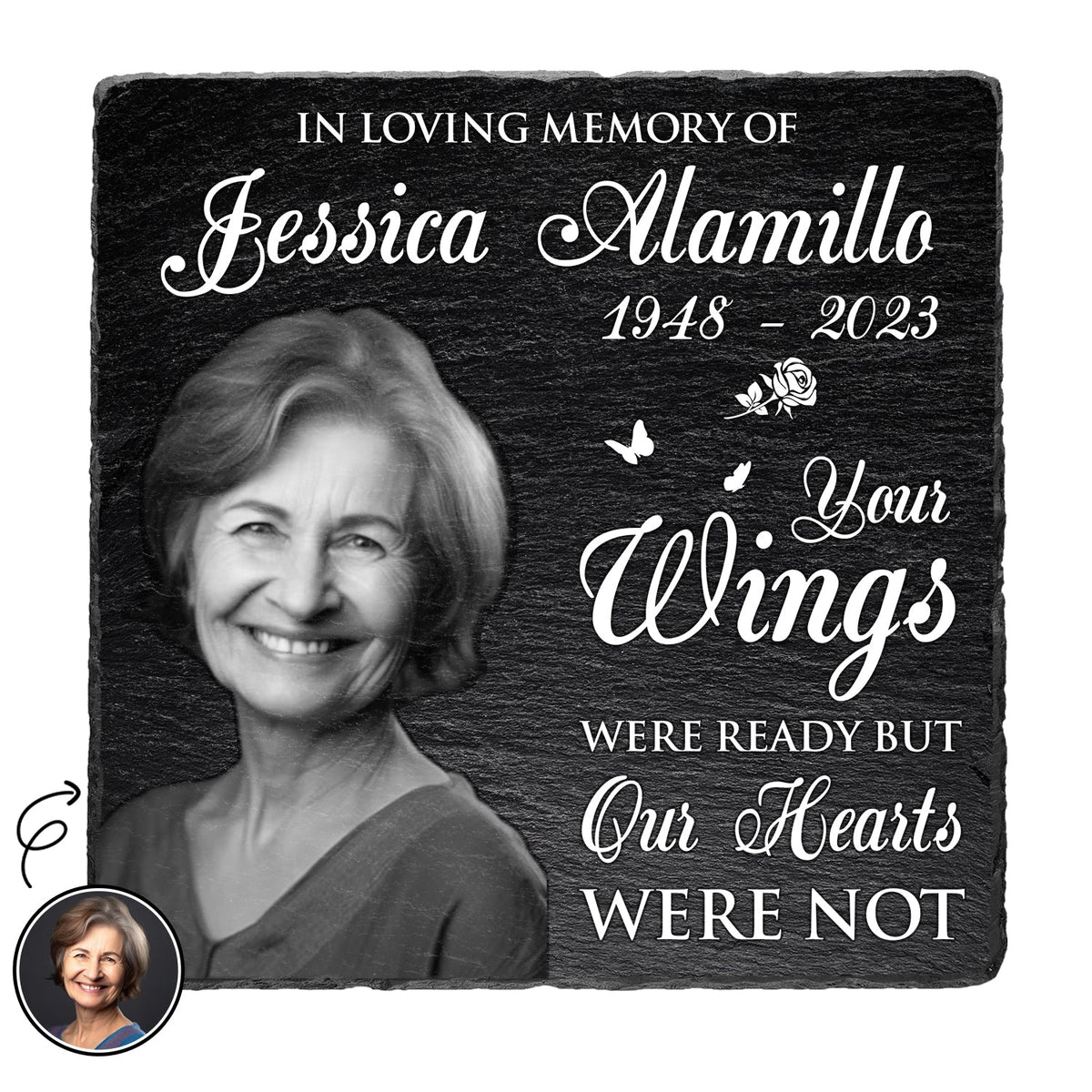 Custom Photo In Loving Memory - Memorial Gift For Family - Personalize ...