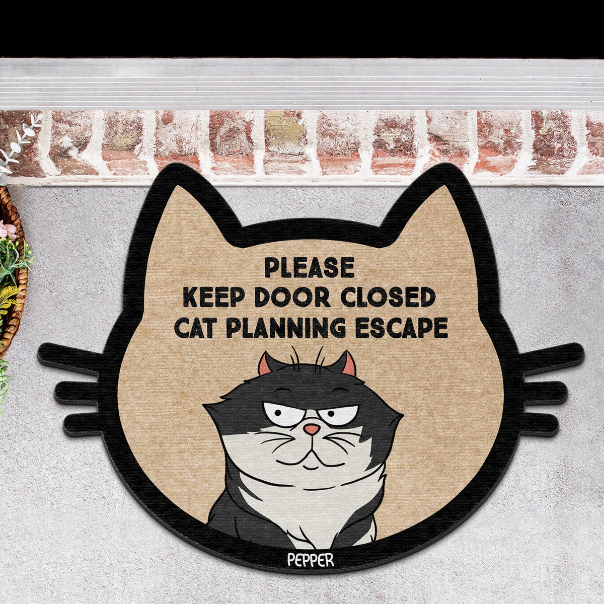 Cats Planning Escape - Gift For Cat Lovers - Personalized Custom Shape ...