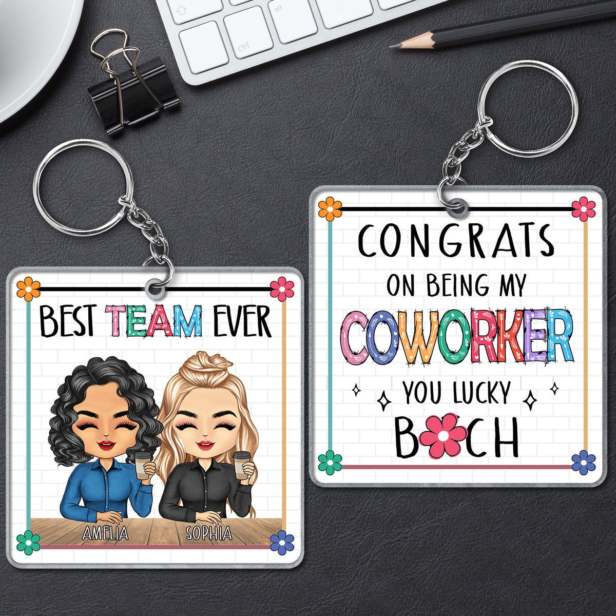 Congrats On Being My Coworker - Gift For Colleagues - Personalized Acr ...