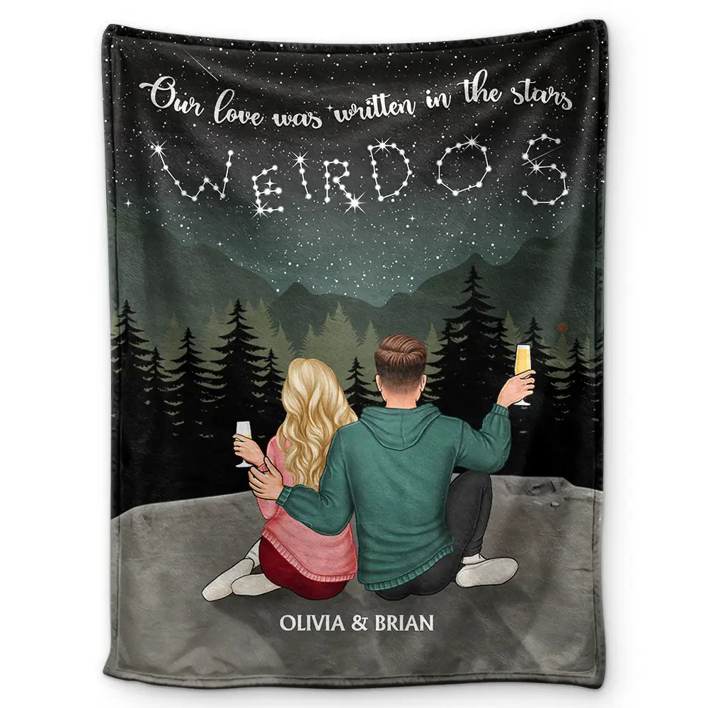 Our Love Was Written In The Star - Personalized Fleece Blanket, Sherpa ...
