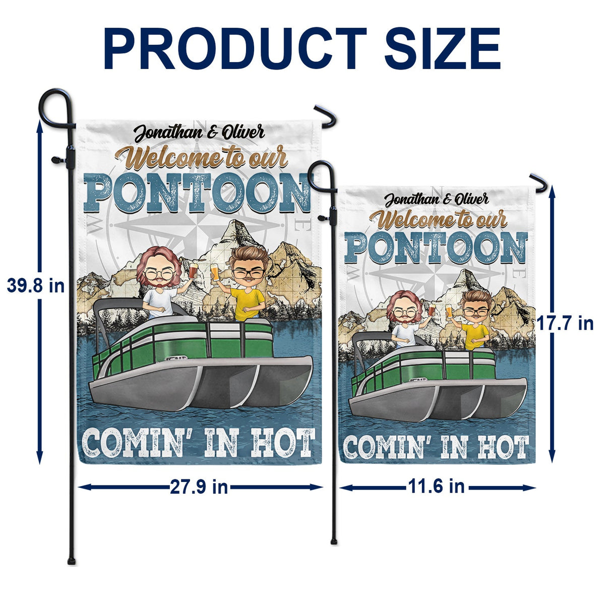 Comin' In Hot Pontoon - Birthday, Traveling, Cruising Gift For Lake Be ...