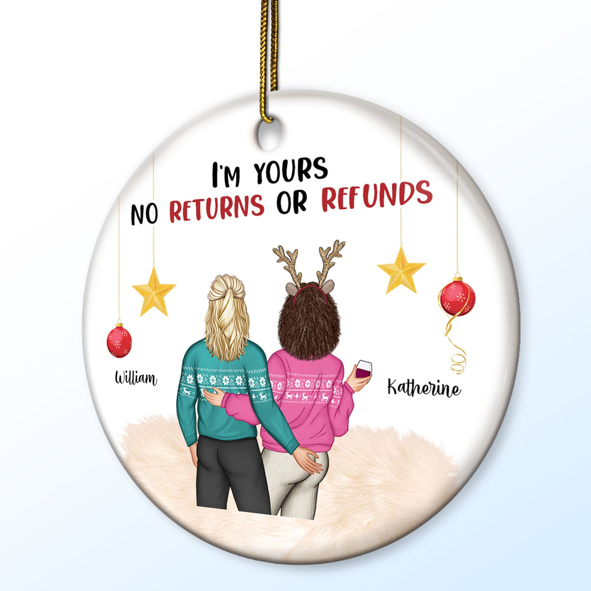 I'm Yours No Returns Or Refunds - Christmas Gift For Couples - Persona ...
