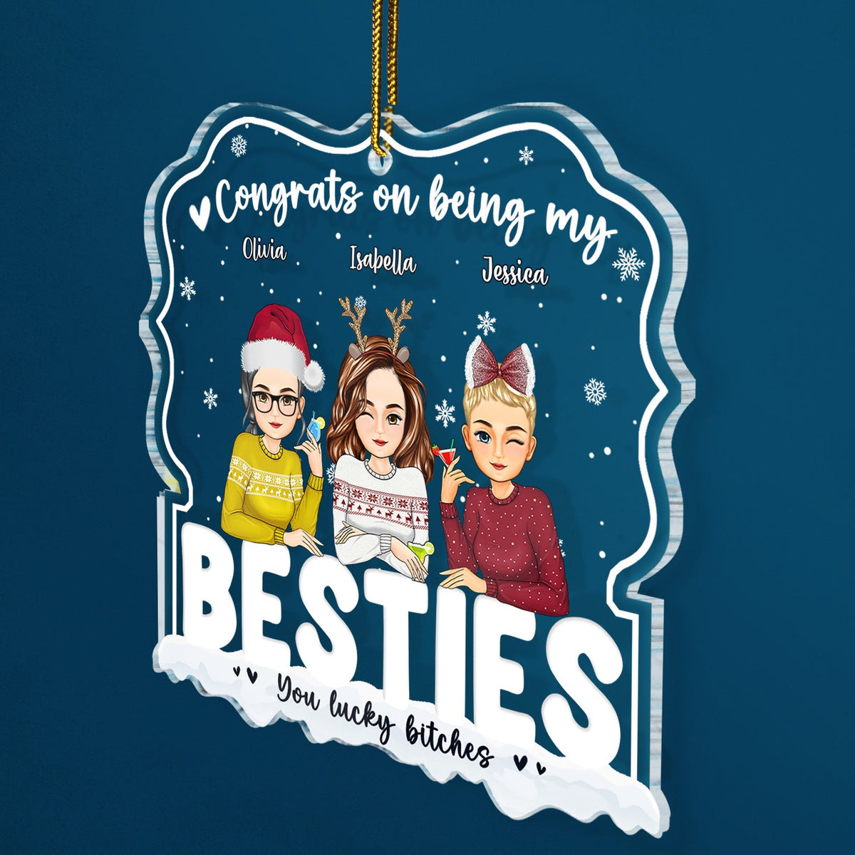 Congrats On Being My Besties - Gift For Sisters, Besties, Brother - Pe ...