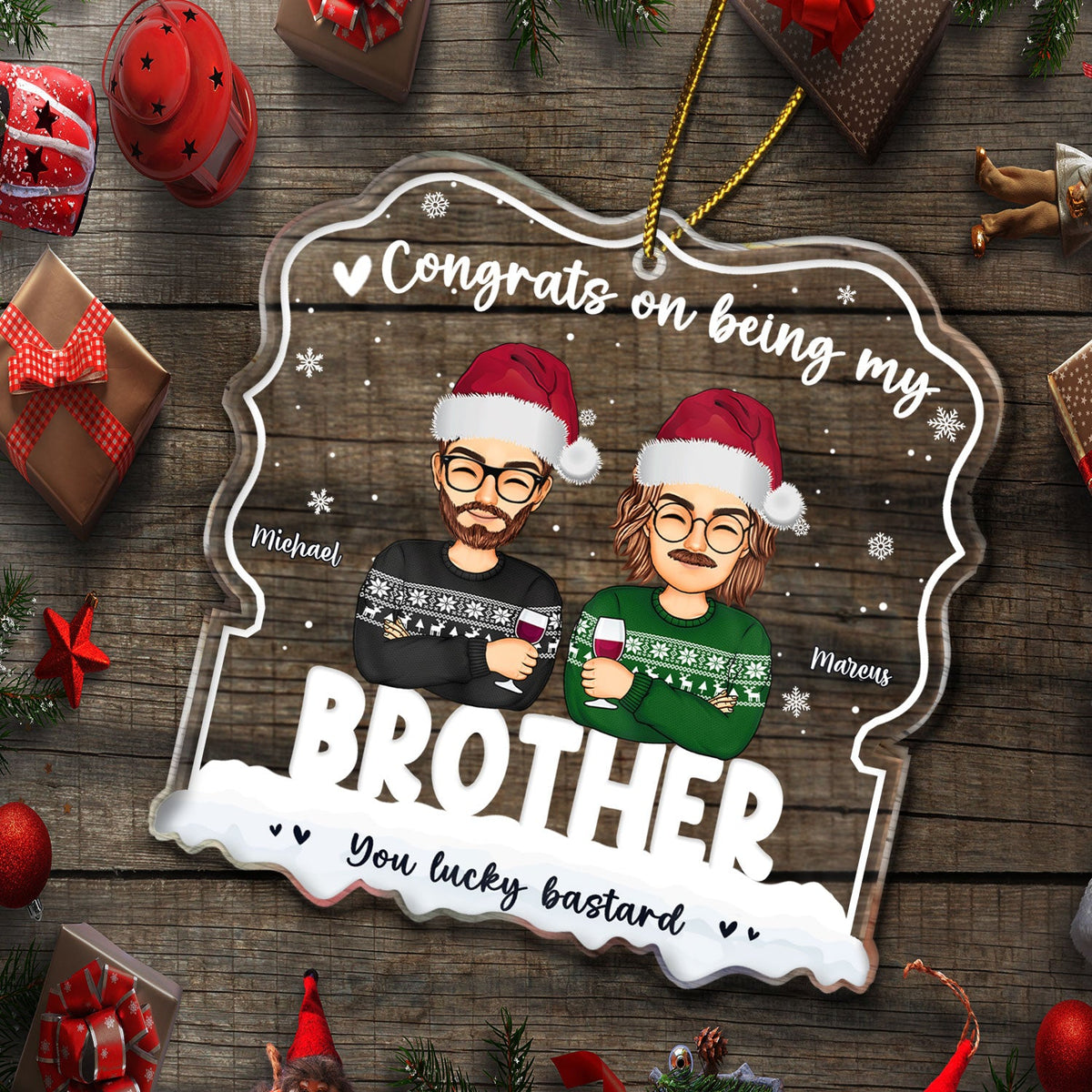 Congrats On Being My Besties - Gift For Sisters, Besties, Brother - Pe ...