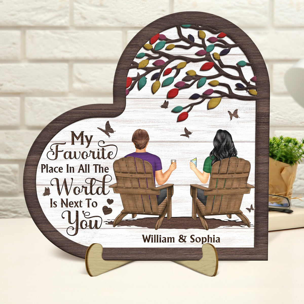 My Favourite Place In All The World - Gift For Couples - Personalized ...