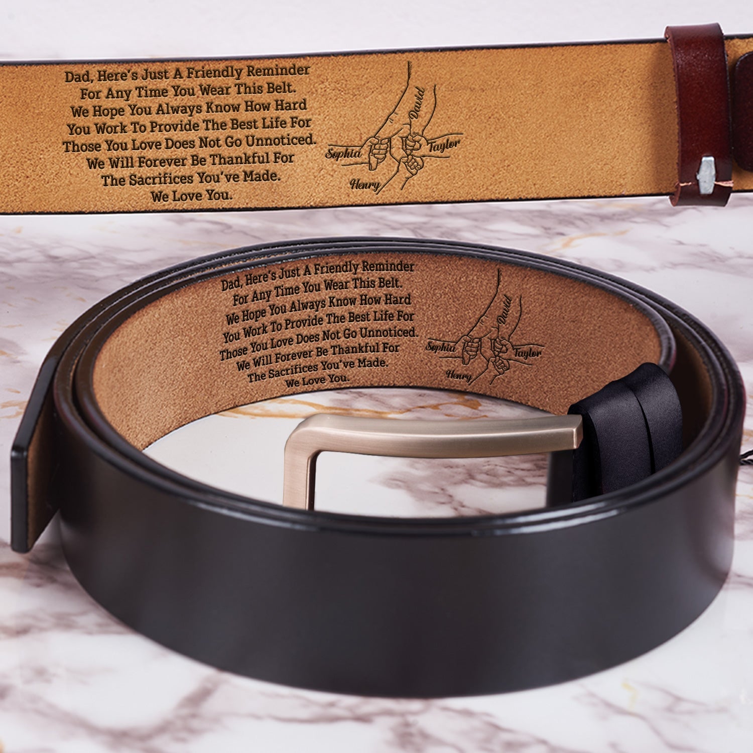 I Hope You Always Know How Hard You Work - Personalized Engraved Leath ...