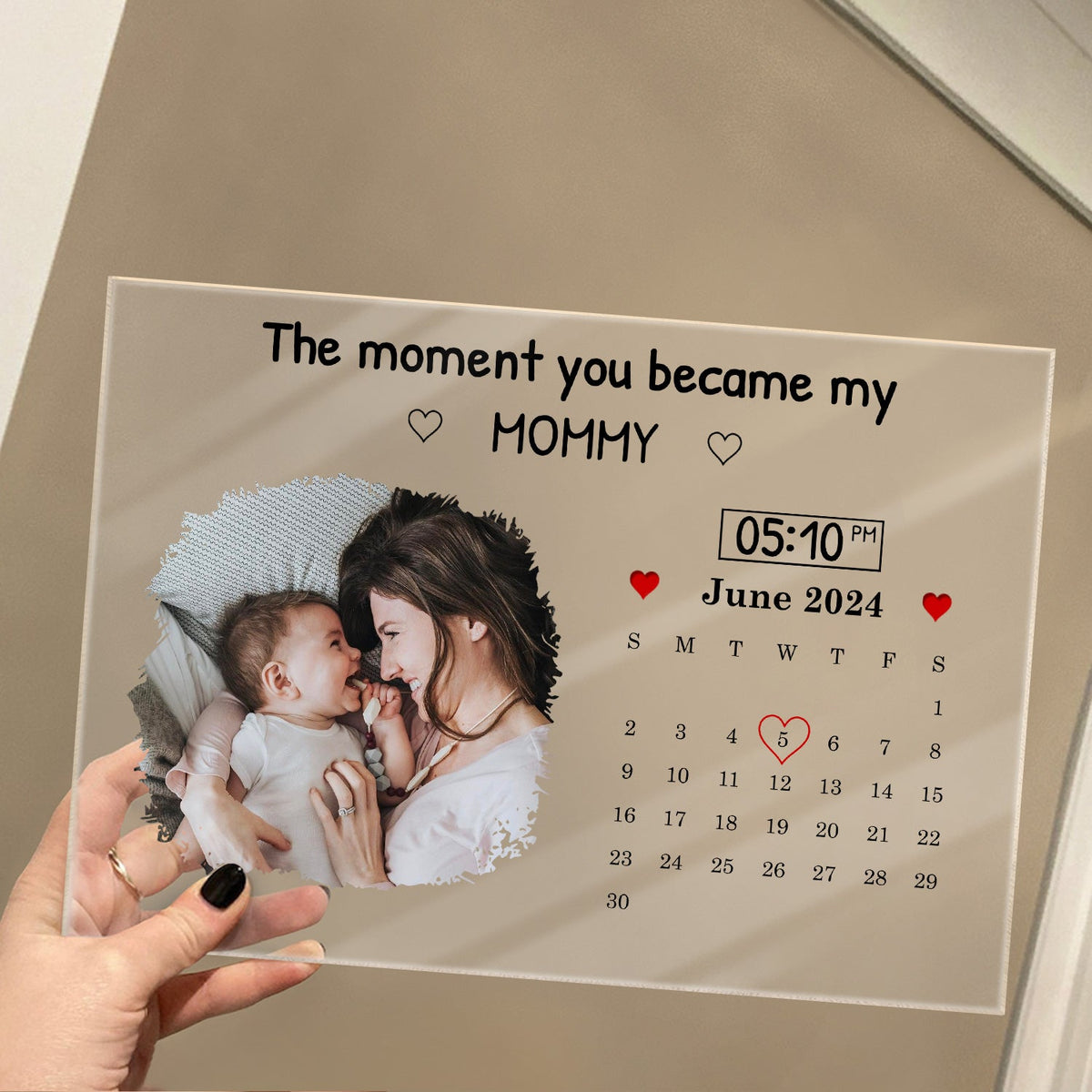 Custom Photo Calendar Mommy The Day You Became My Mommy - Gift For Mot ...