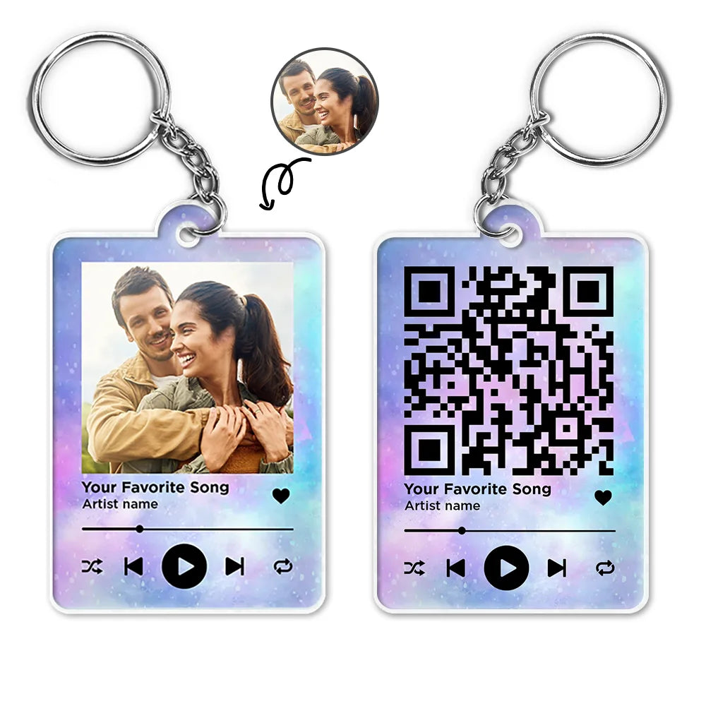Custom Photo Couple You & Me Favorite Song QR Code - Personalized Acry ...