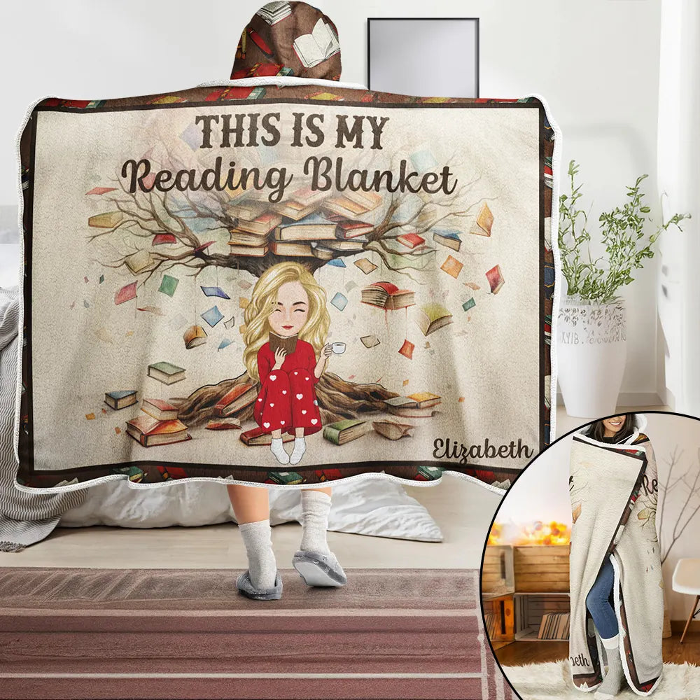 My Reading Blanket - Personalized Wearable Hooded Blanket – Wander Prints