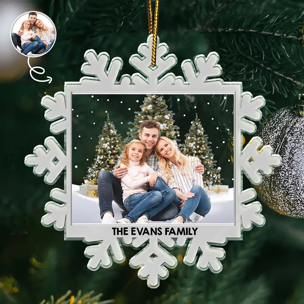Custom Photo Family Snowflakes - Personalized Custom Shaped Acrylic Or ...