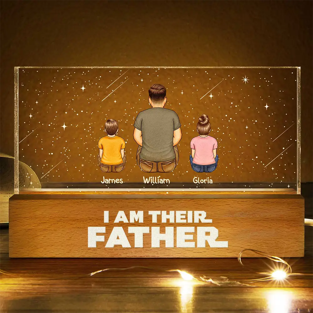 I Am Their Father - Personalized Rectangle LED Light – Wander Prints