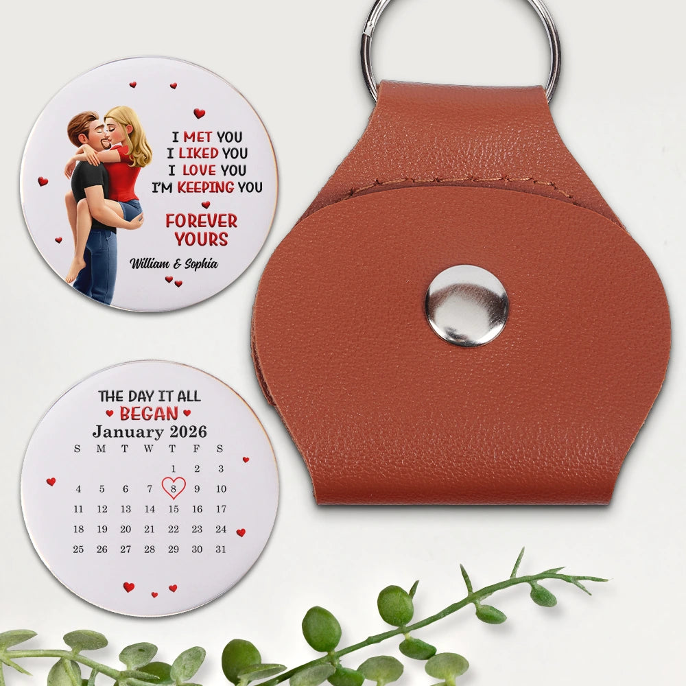 I Met You Liked You Love You Forever - Personalized Leather Pocket Hug ...
