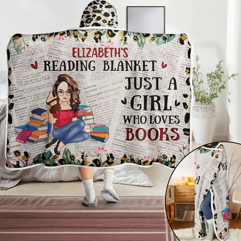 Leopard My Reading Blanket - Personalized Wearable Hooded Blanket ...