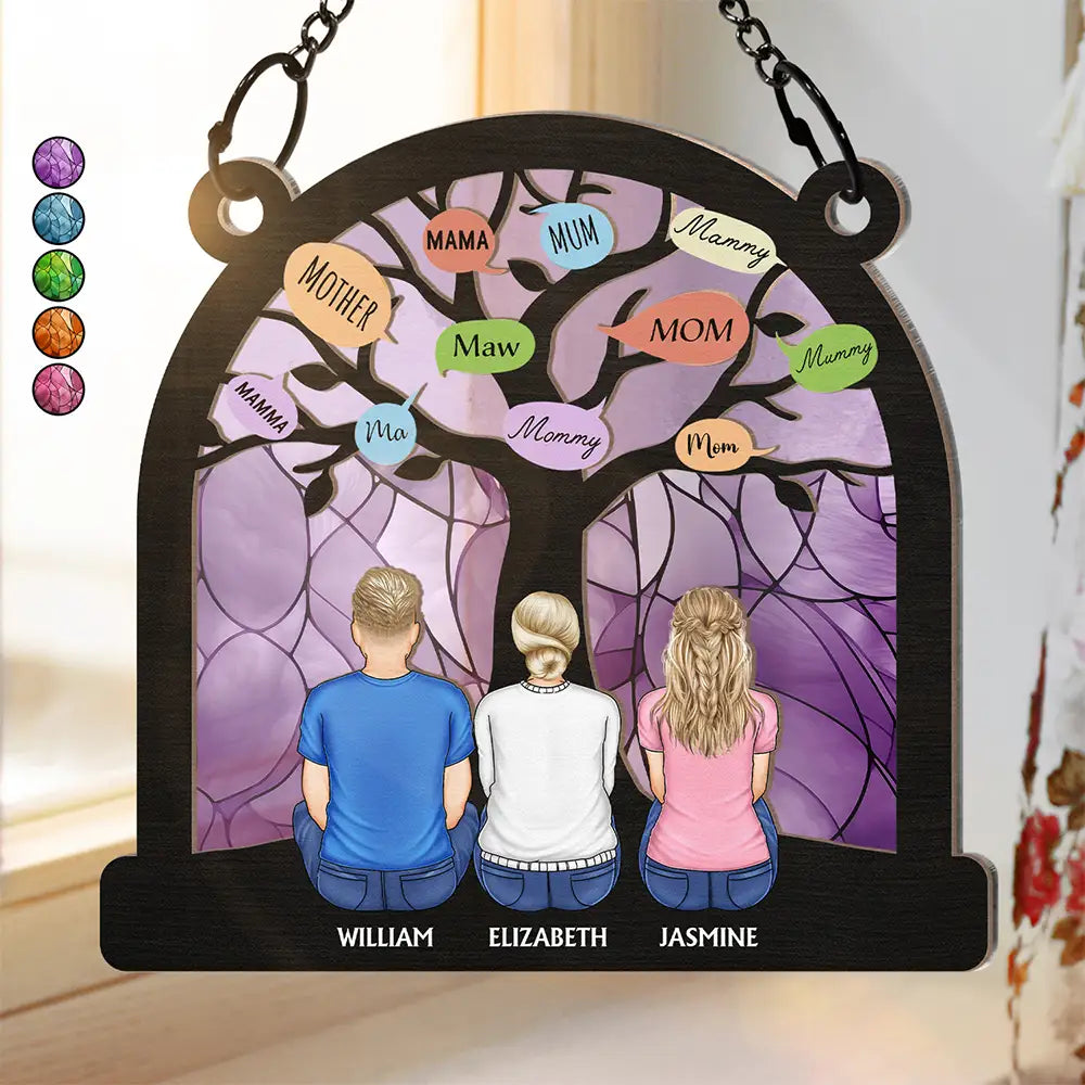 Mom Tree - Personalized Window Hanging Suncatcher Ornament – Wander Prints